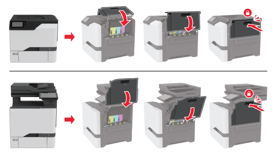 Horizontal uneven print density check | Lexmark CS725