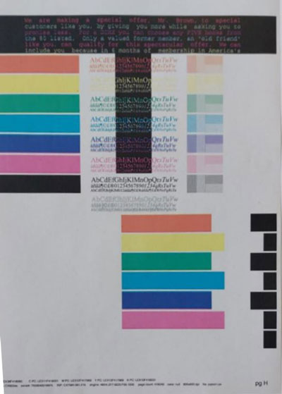 Lexmark Printer Test Page