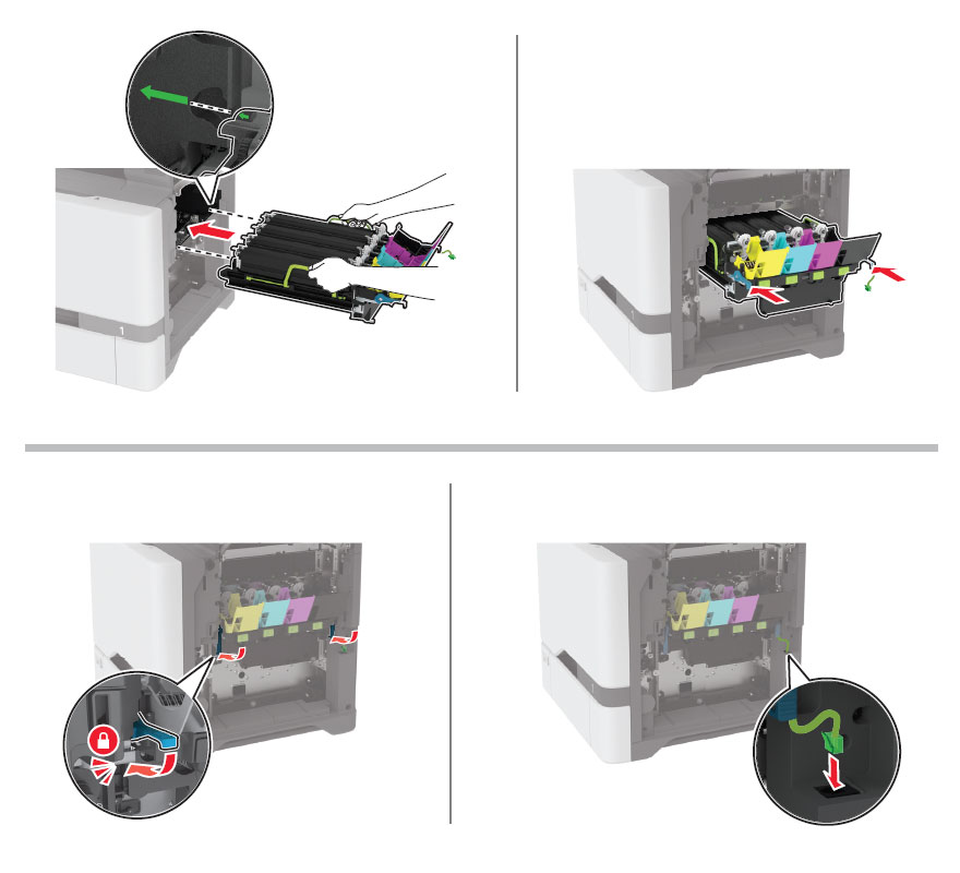 Horizontal uneven print density check | Lexmark CS725