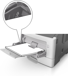 Loading the multipurpose feeder | Lexmark MS312