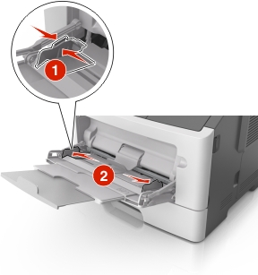 Loading the multipurpose feeder | Lexmark MS312