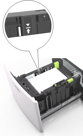 Loading the 2100‑sheet tray | Lexmark MX810