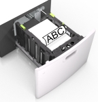 Loading the 2100‑sheet tray | Lexmark MX810