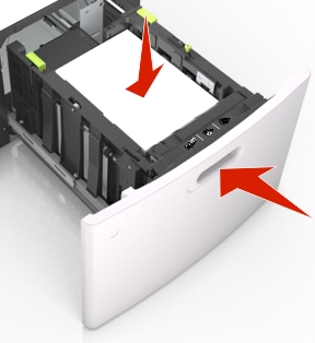 Loading the 2100‑sheet tray | Lexmark MX810