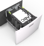 Loading the 2100‑sheet tray | Lexmark MX810