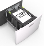 Loading the 2100‑sheet tray | Lexmark MX810
