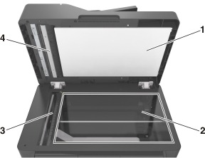 Nettoyage de la vitre du scanner | Lexmark MX611