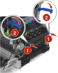 Replacing a black and color imaging kit | Lexmark CX510