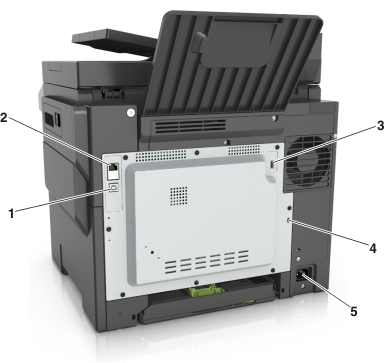 Connexion des câbles | Lexmark CX310