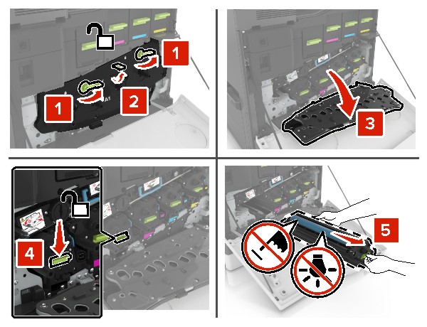 Replacing a photoconductor unit | Lexmark CX825