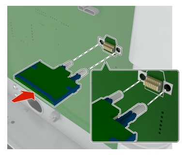 Installing an optional card | Lexmark CS720
