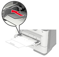 Loading the multipurpose feeder | Lexmark MS521