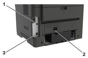 Attaching cables | Lexmark MS521