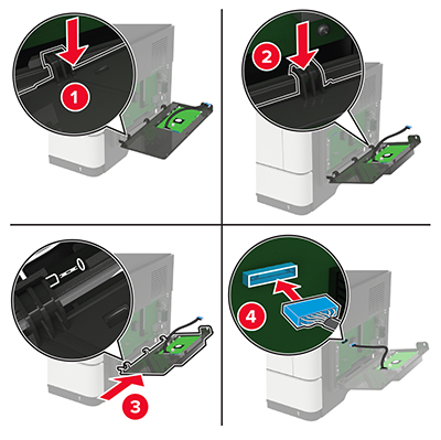 Installieren eines Internal Solutions Port | Lexmark MB2442