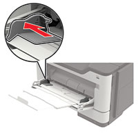 Loading the multipurpose feeder | Lexmark MX421