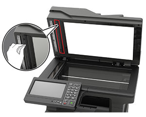 Cleaning the scanner | Lexmark MX622