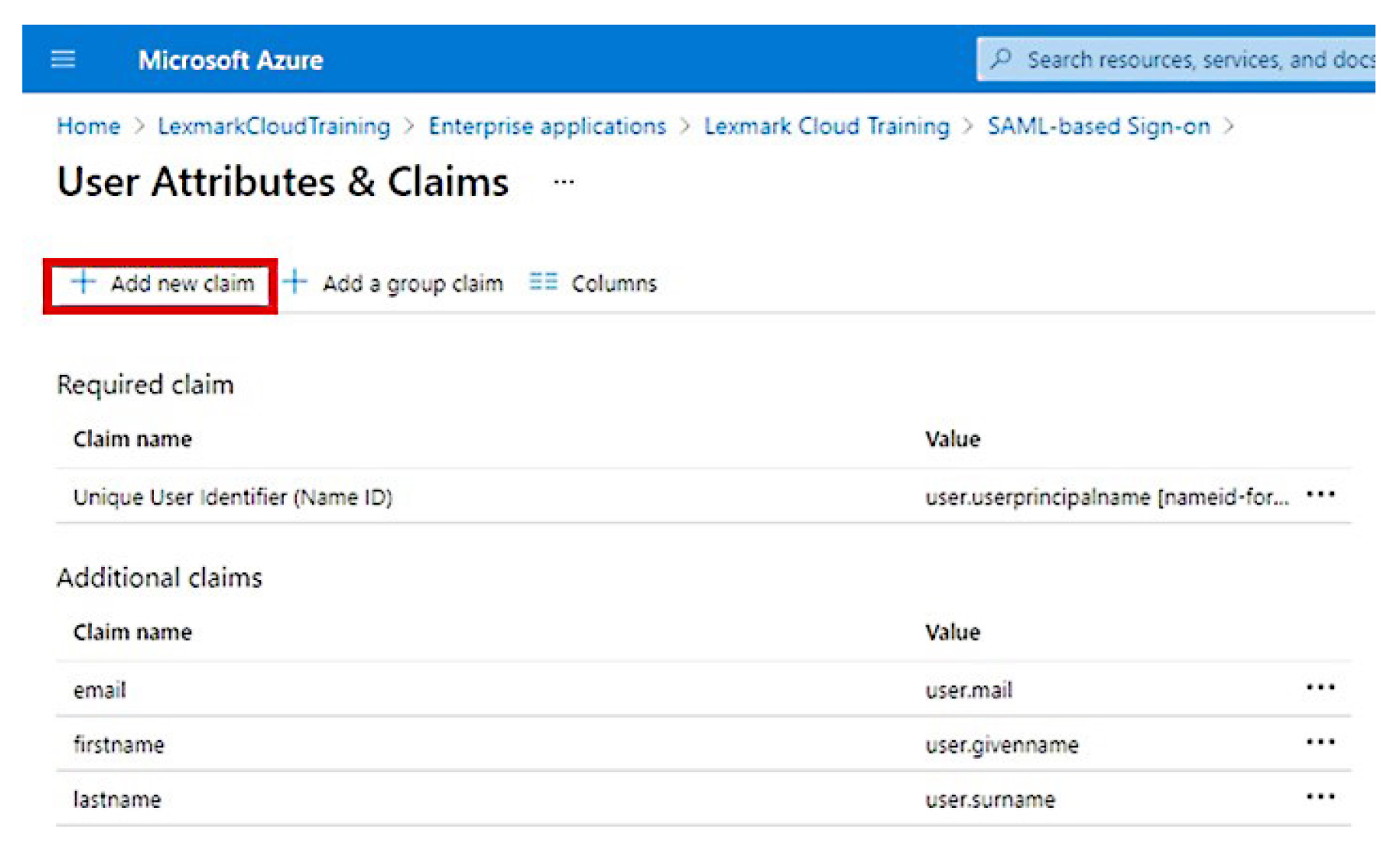 Configuring Azure Active Directory | Lexmark Cloud Services