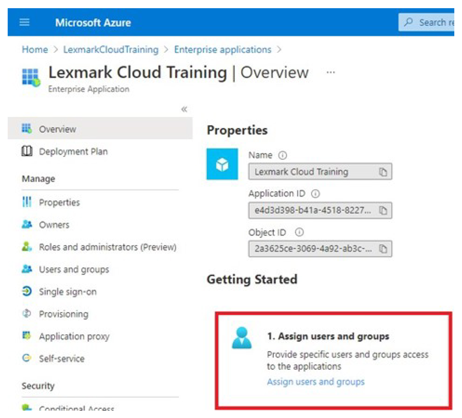 Configuring Azure Active Directory | Lexmark Cloud Services
