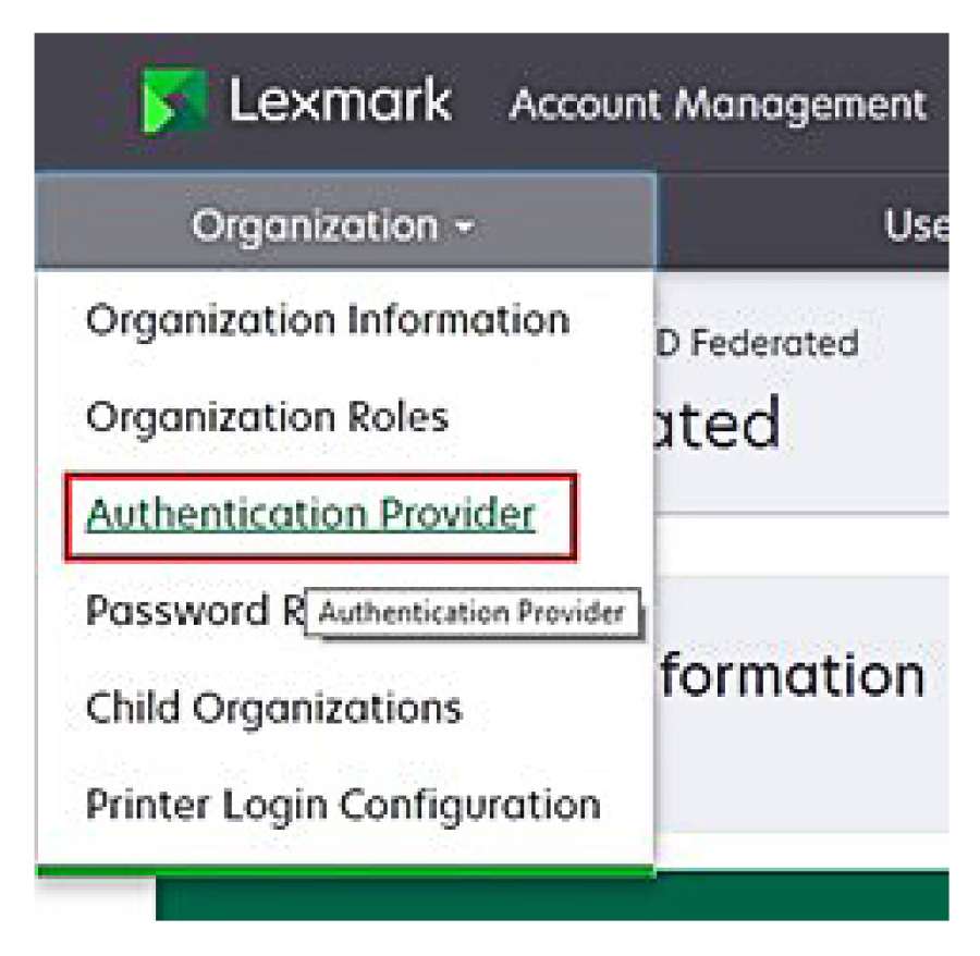 Configuring the resource provider | Lexmark Cloud Services