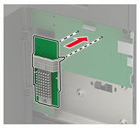 Installing a memory card | Lexmark MS821