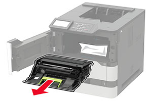 Paper jam in door A | Lexmark MS725