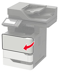 Finding the printer serial number | Lexmark MX725