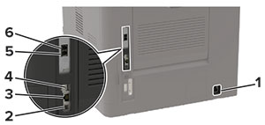 Attaching cables | Lexmark MX822