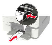 Loading the multipurpose feeder | Lexmark CX522