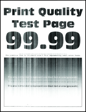 Printer Test Page Grayscale