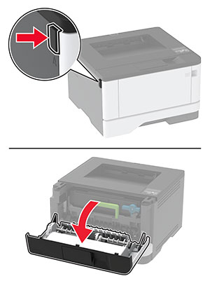 Finding the printer serial number | Lexmark MS331