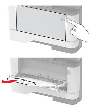 Loading the multipurpose feeder | Lexmark MS431