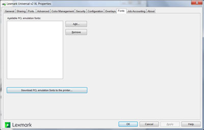 Downloading fonts from a PCL 5 or PCL XL driver | Lexmark CX730