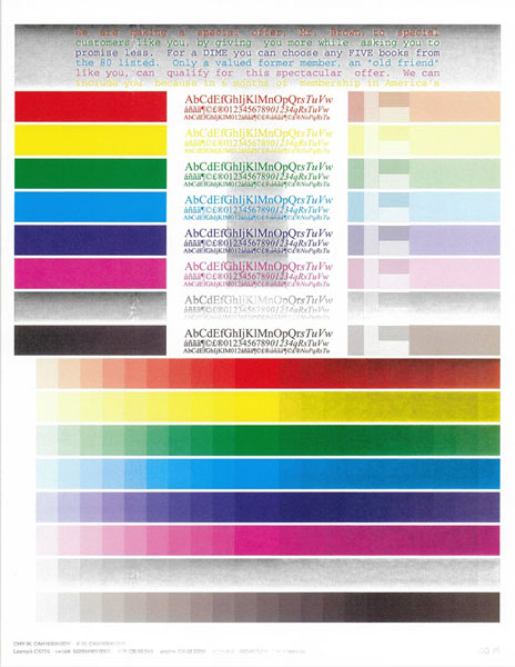 Lexmark Printer Test Page