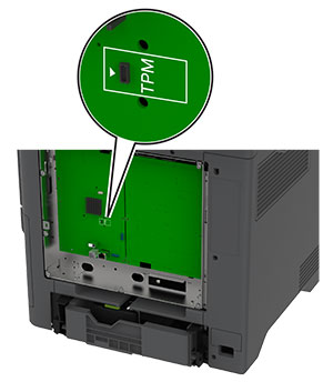 Installing the Trusted Platform Module | Lexmark XC4342