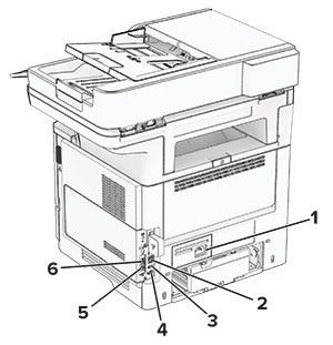 Attaching cables | Lexmark XM3350