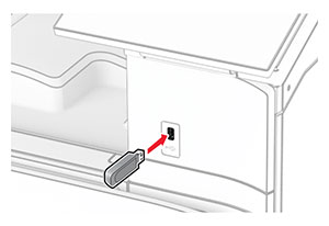 Сканиране към флаш устройство | Lexmark CX833