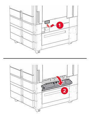 Bourrage papier au niveau du bac de 550 feuilles en option | Lexmark XC8355