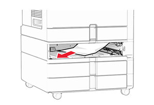 Bourrage papier au niveau du bac de 550 feuilles en option | Lexmark XC8355