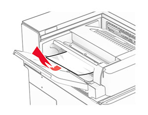 Paper jam in the paper transport with folding option | Lexmark CS963