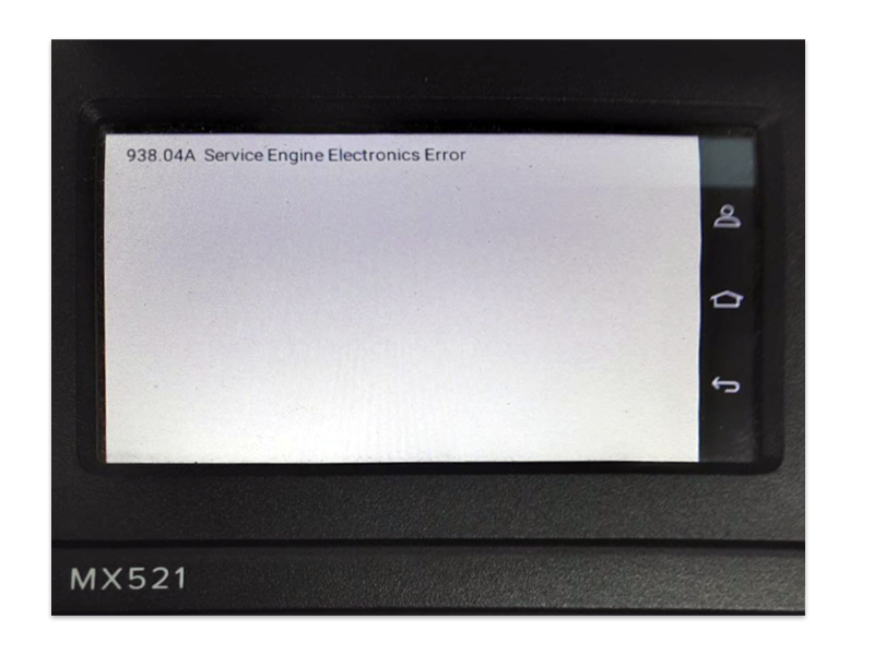 938 04A Service Engine Electronics Error Lexmark MX521