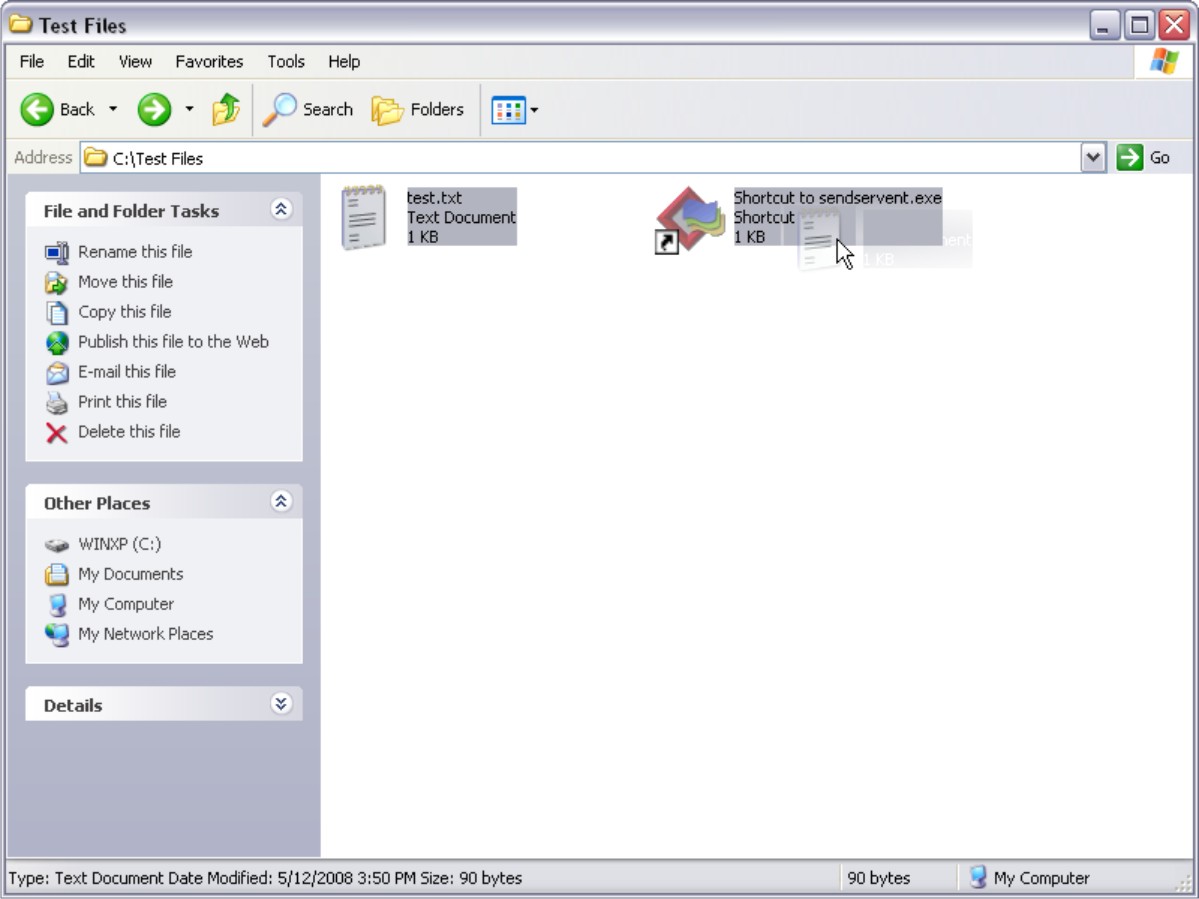 Configuring the Microsoft Windows application software Select'N'Send