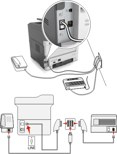 Setting up the printer to fax